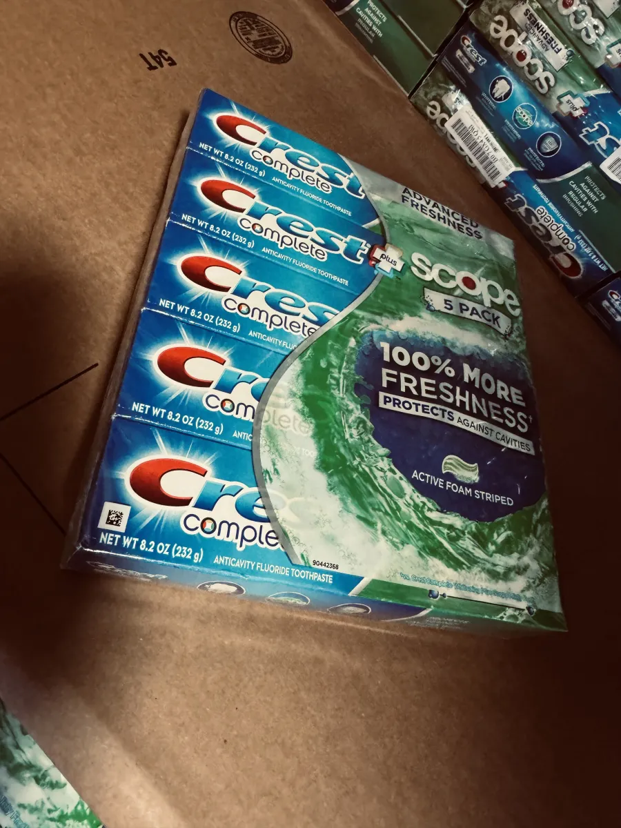 Crest Complete Toothpaste Plus Scope Advanced Active Foam, Striped, 8.2 ...